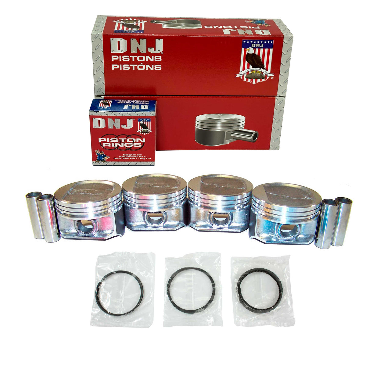 Piston Set w/ Rings — DNJ ENGINE COMPONENTS, INC.