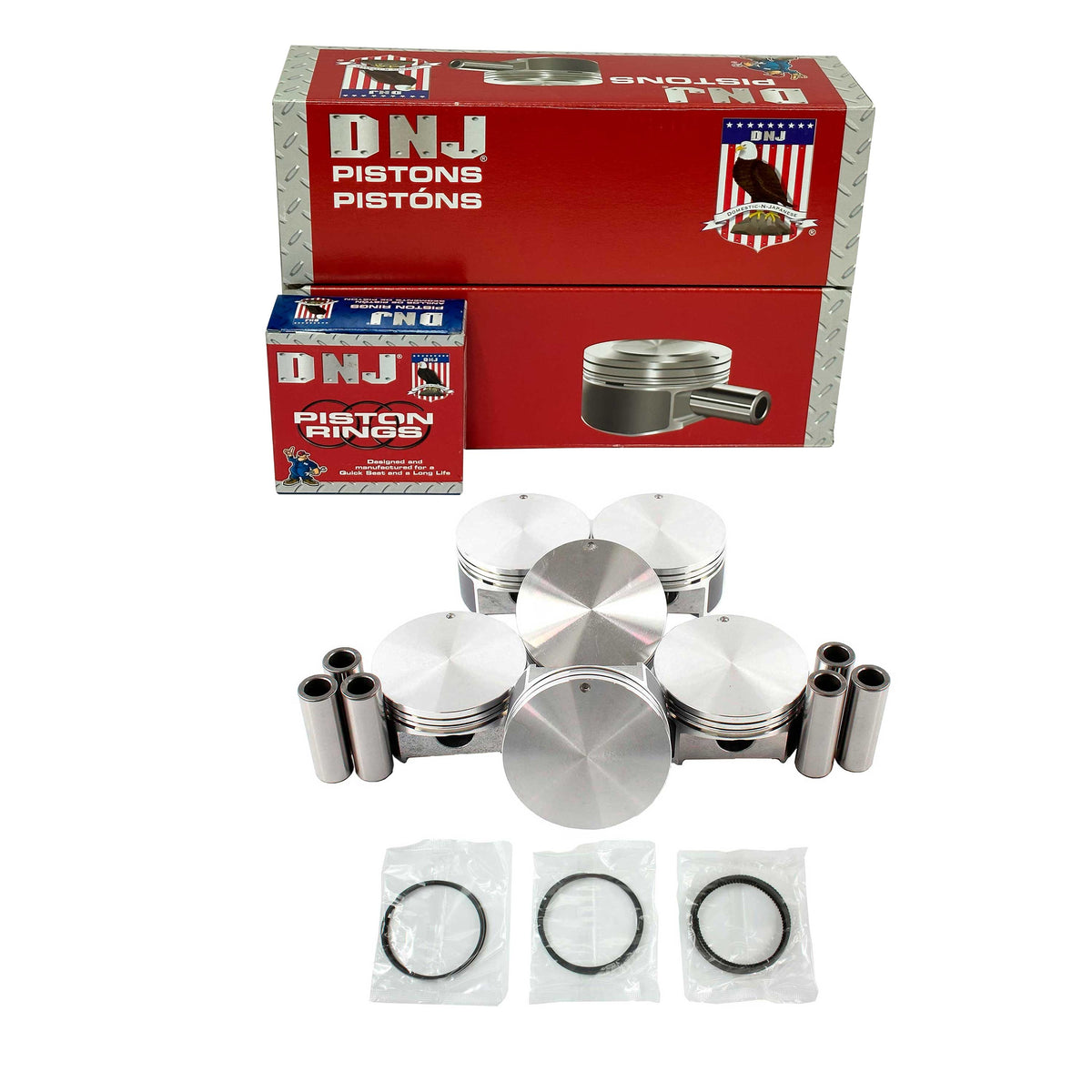 Piston Set w/ Rings — DNJ ENGINE COMPONENTS, INC.