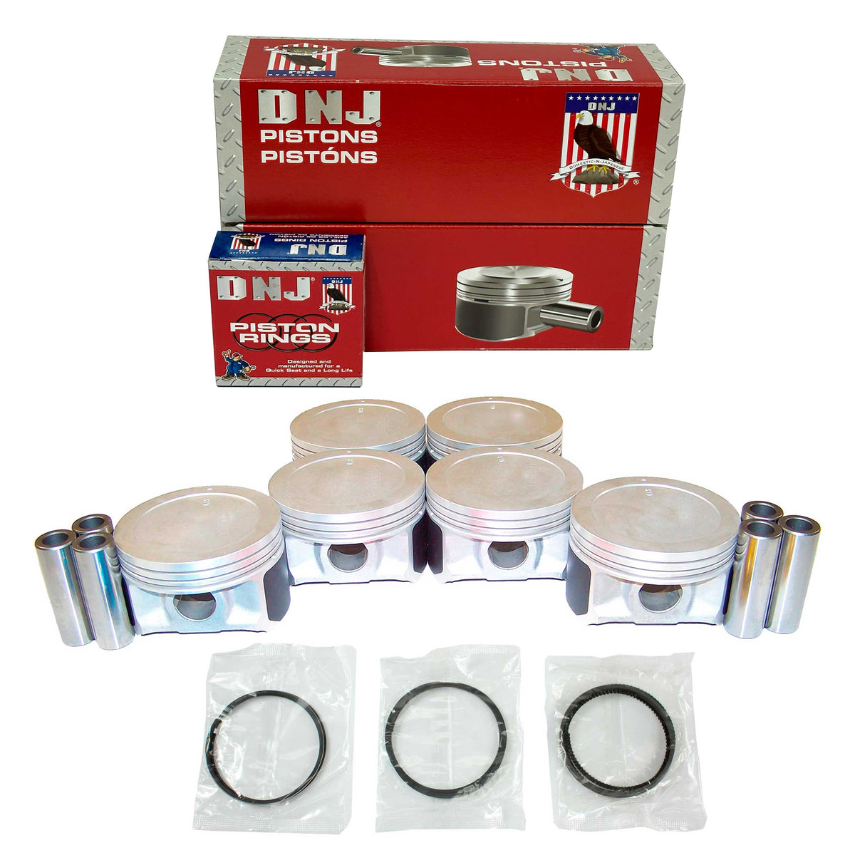 Piston Set w/ Rings — DNJ ENGINE COMPONENTS, INC.