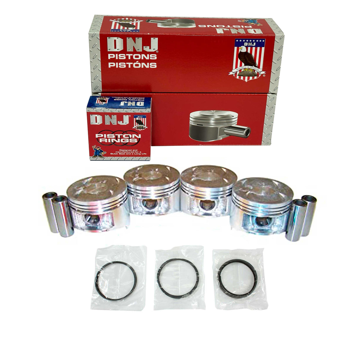 Piston Set w/ Rings — DNJ ENGINE COMPONENTS, INC.