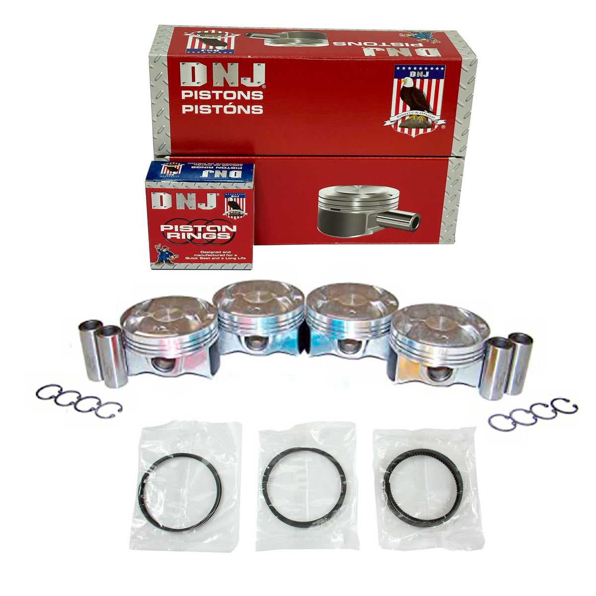 Piston Set w/ Rings — DNJ ENGINE COMPONENTS, INC.