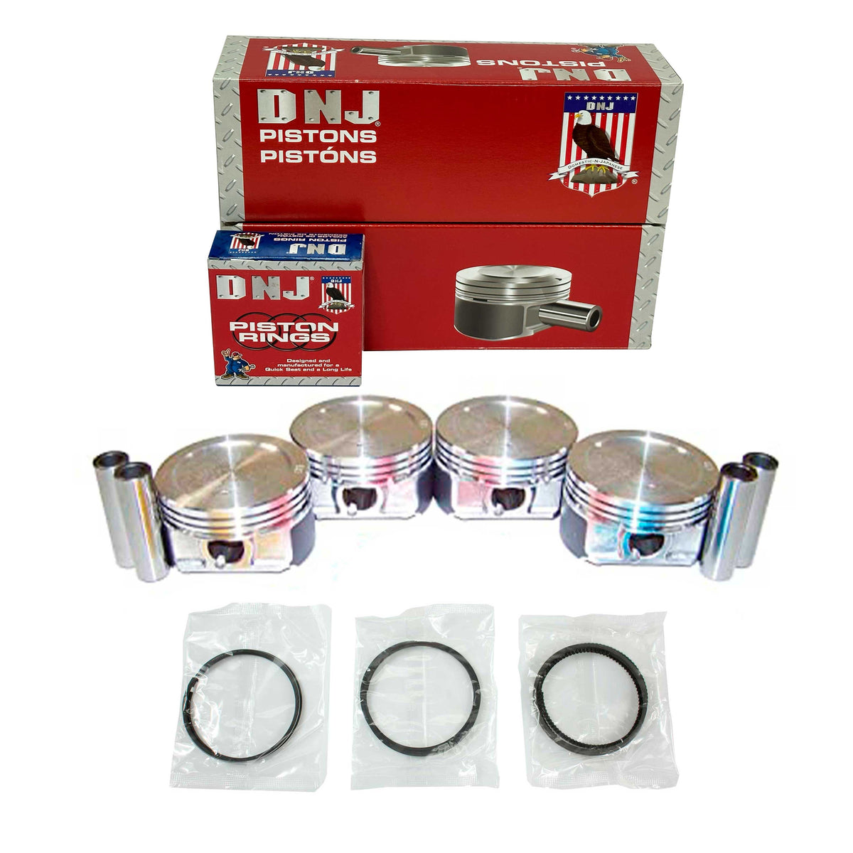 Piston Set w/ Rings — DNJ ENGINE COMPONENTS, INC.