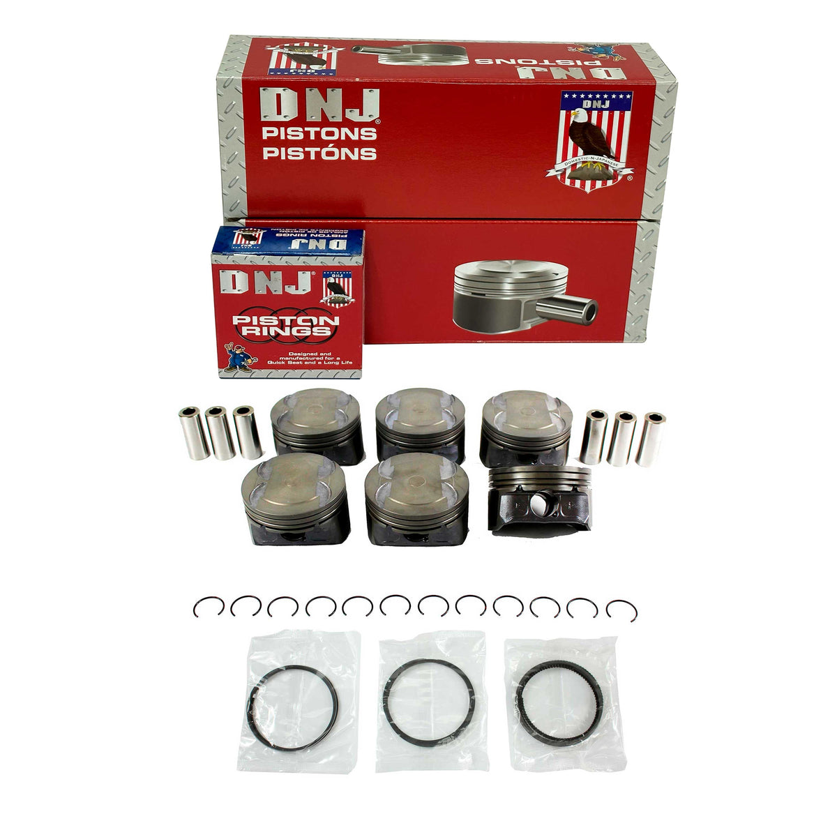 Piston Set w/ Rings — DNJ ENGINE COMPONENTS, INC.