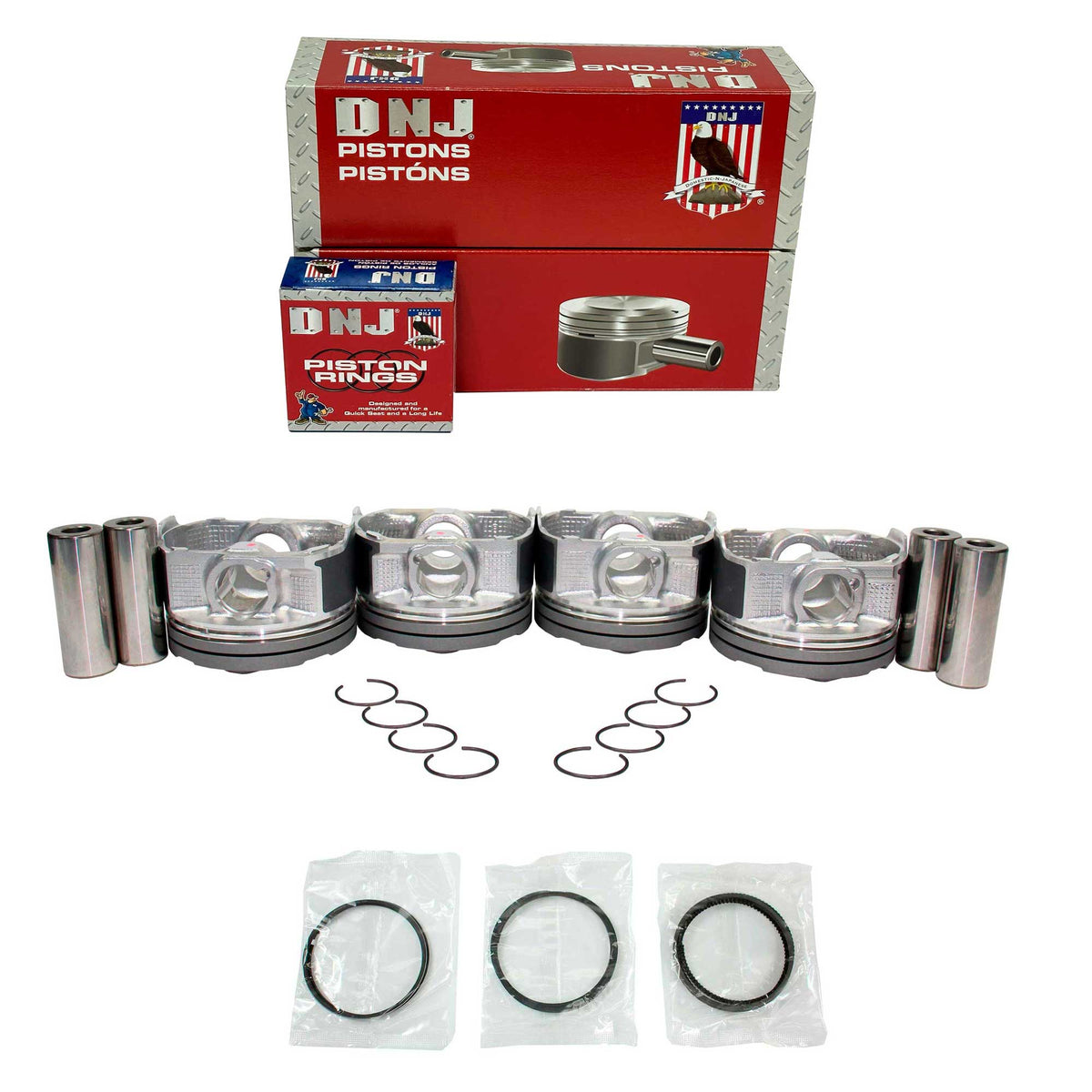 Piston Set w/ Rings — DNJ ENGINE COMPONENTS, INC.