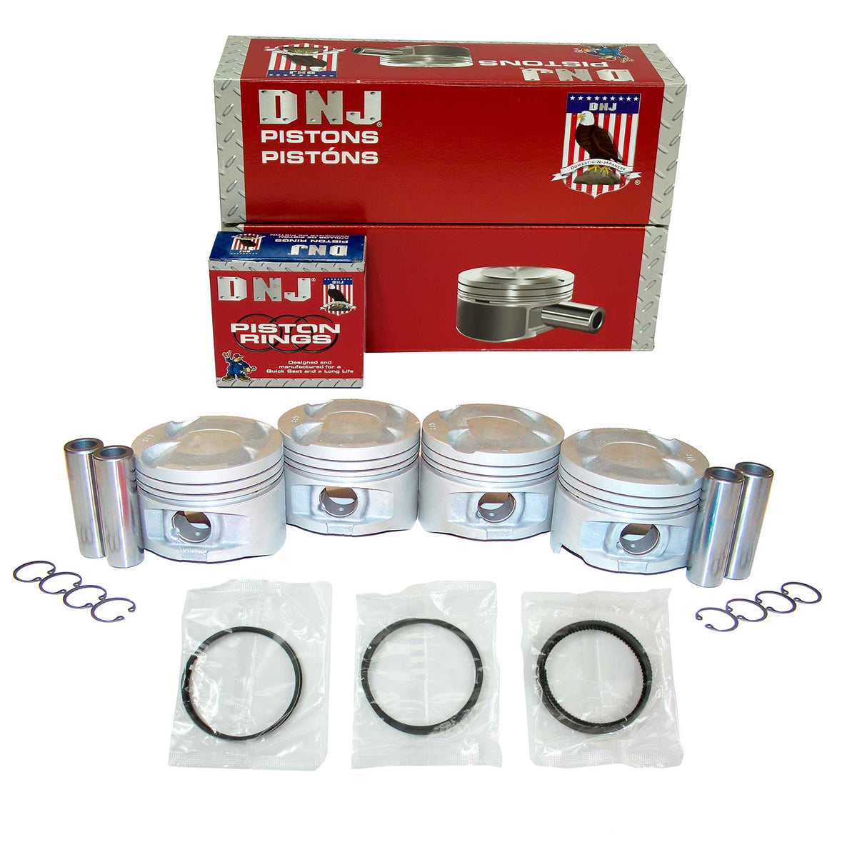 Piston Set w/ Rings — DNJ ENGINE COMPONENTS, INC.