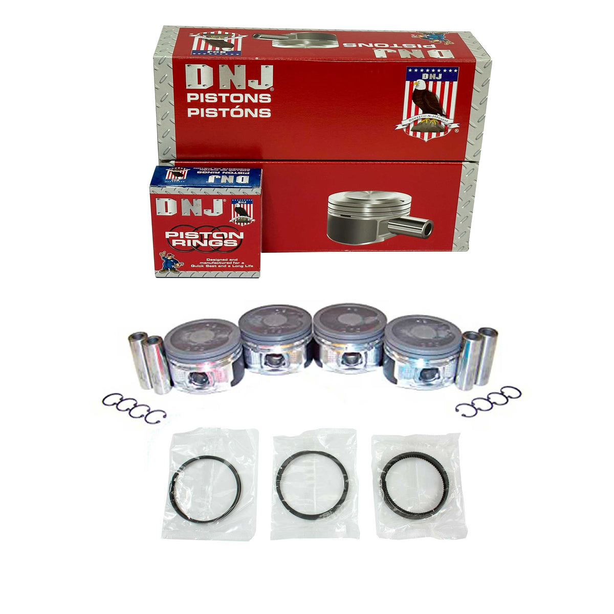 Piston Set w/ Rings — DNJ ENGINE COMPONENTS, INC.