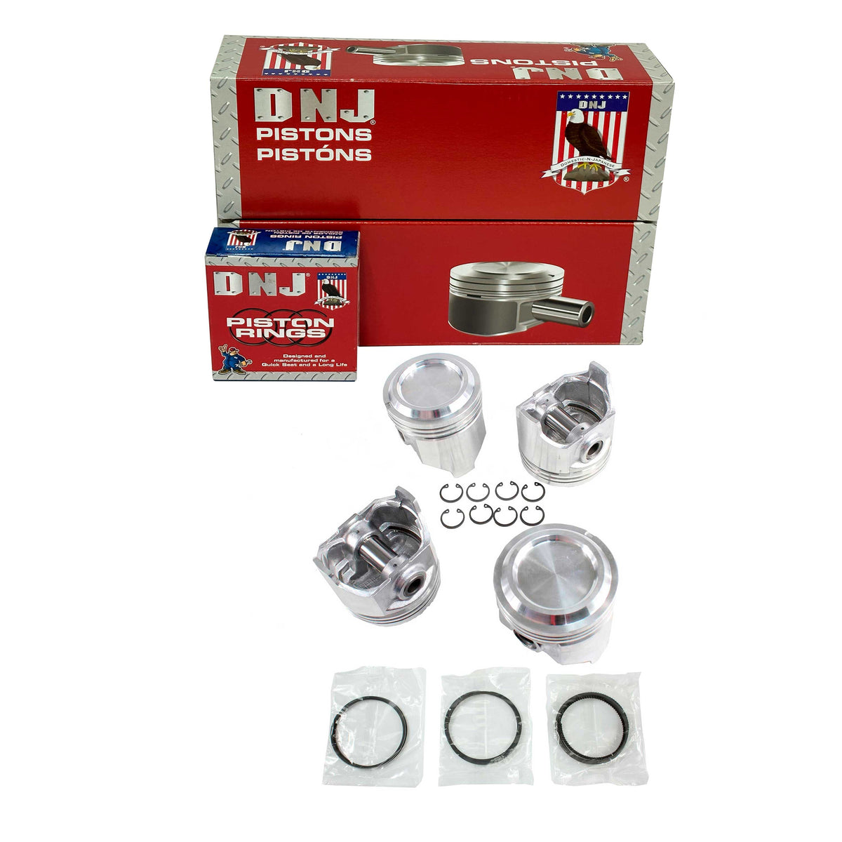Piston Set w/ Rings — DNJ ENGINE COMPONENTS, INC.