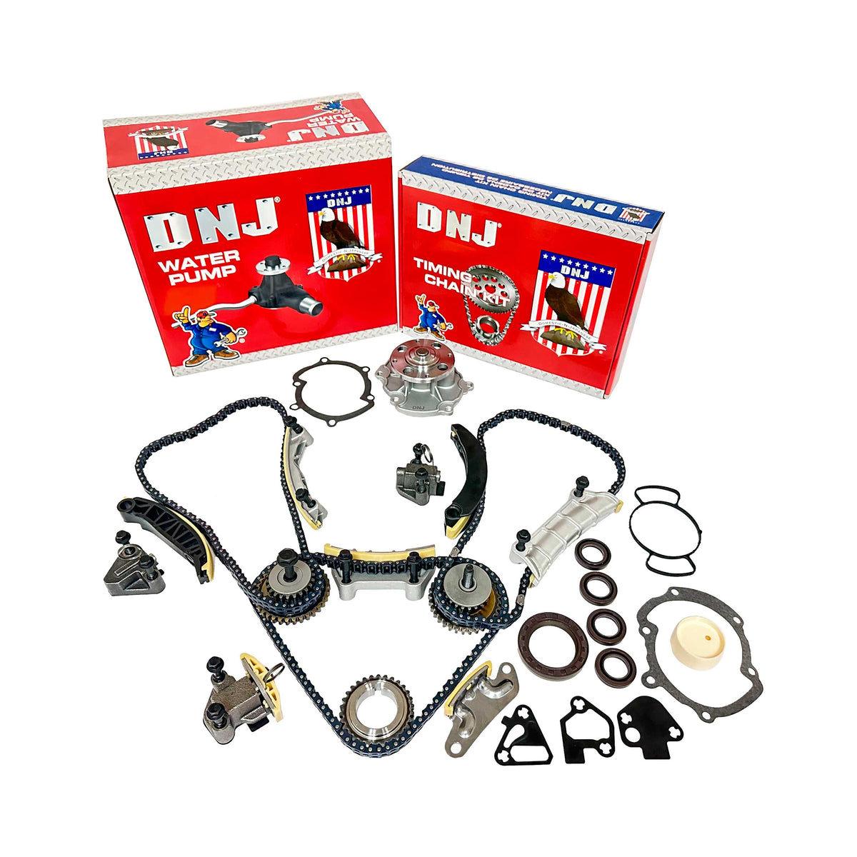Timing Chain Kit with Water Pump and Timing Cover Gasket Set 2006-2017 ...